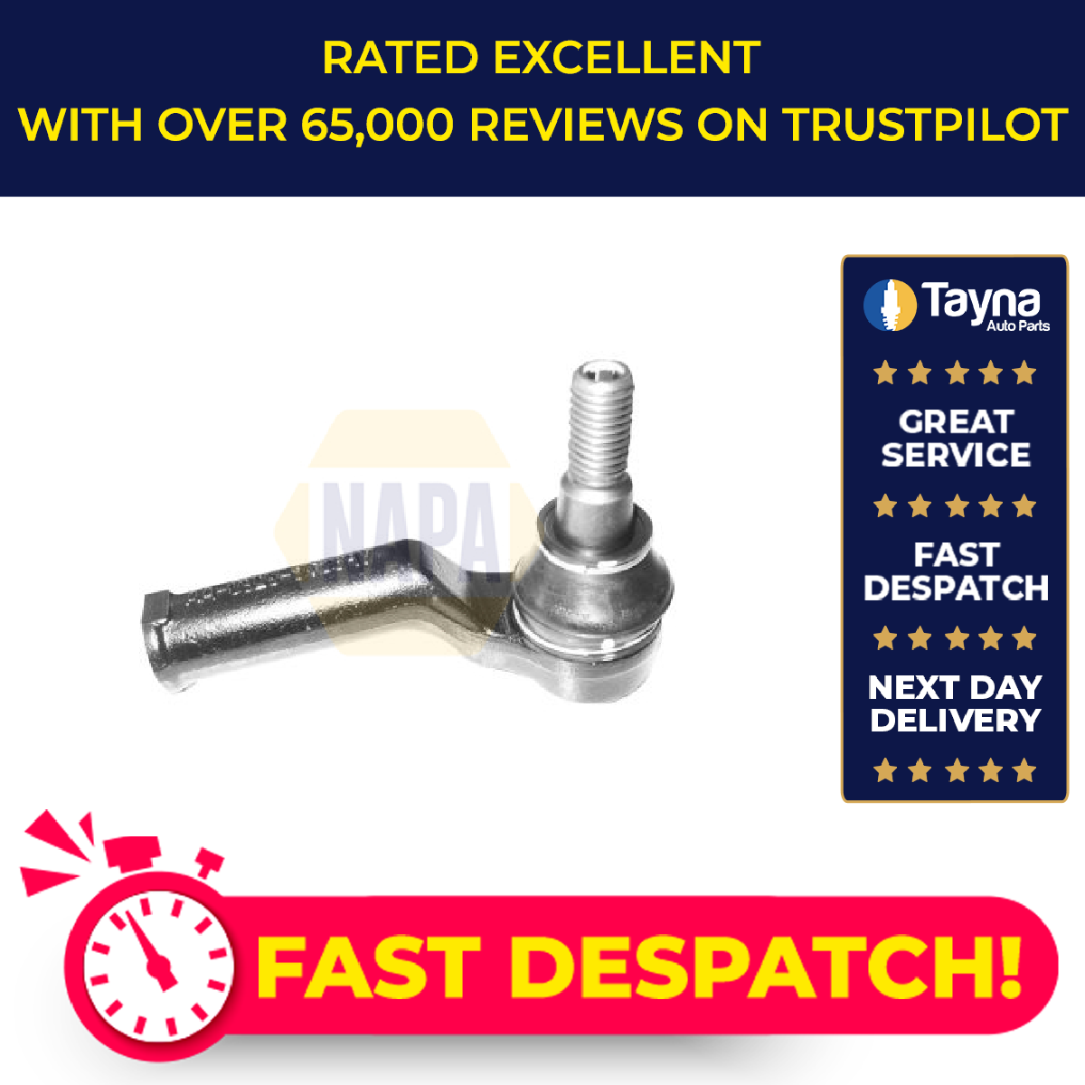 TIE / TRACK Rod End Right Outer NST6176 NAPA Joint 1433273 1433373 ...