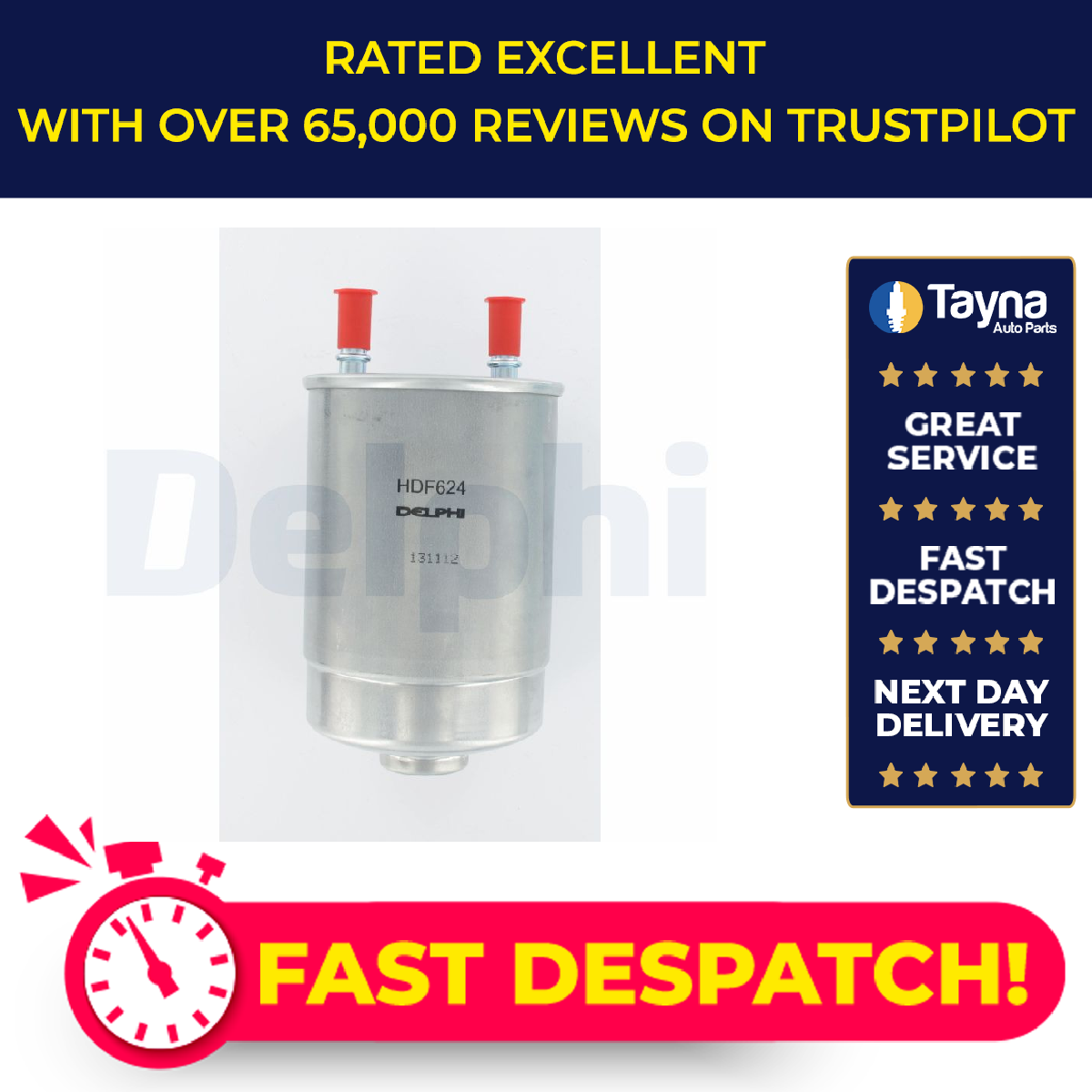 Fuel Filter fits RENAULT SCENIC Mk3 1.5D 2009 on Delphi 164009384R ...