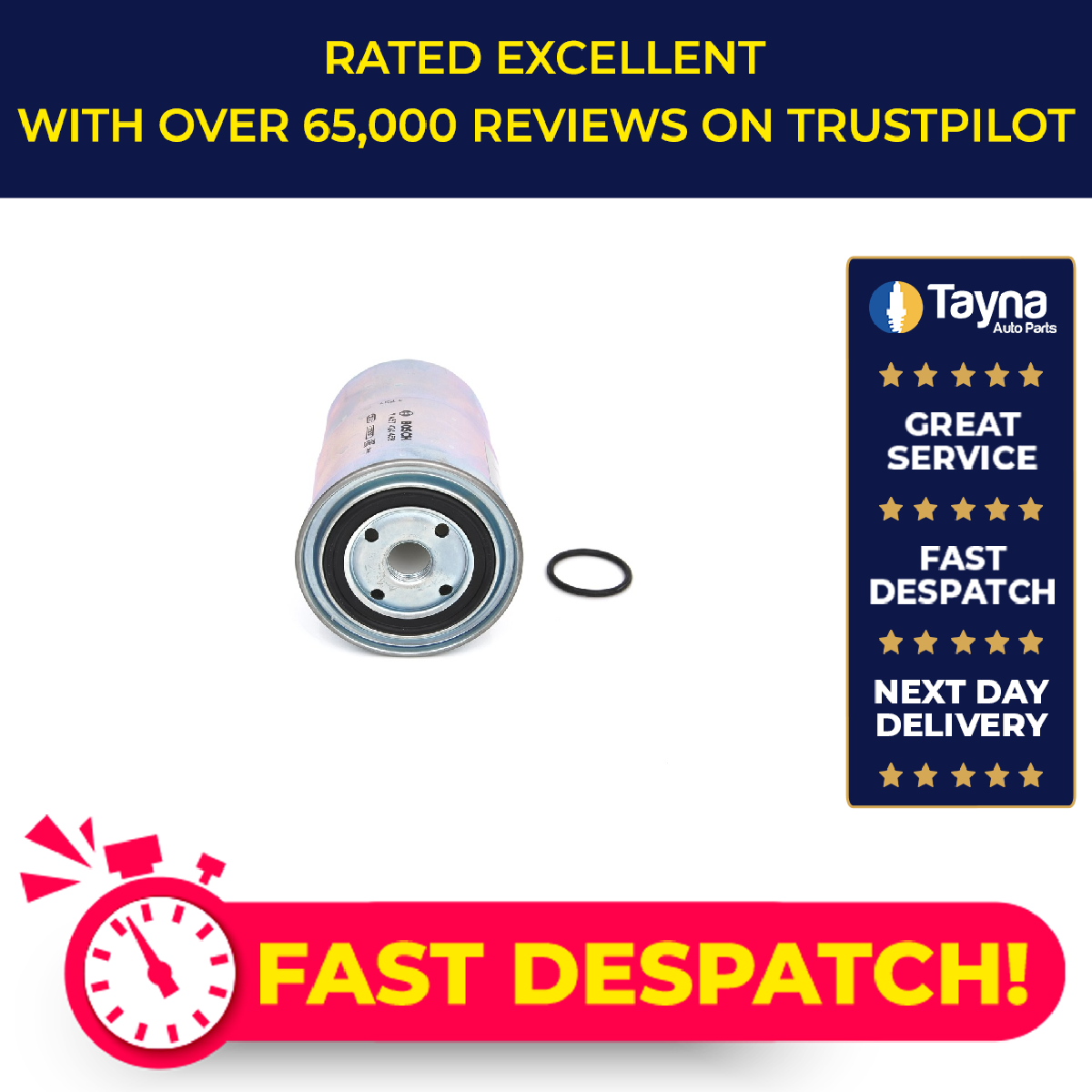 Fuel Filter fits MITSUBISHI SHOGUN Mk2 3.2D 00 to 07 4M41 Bosch ...