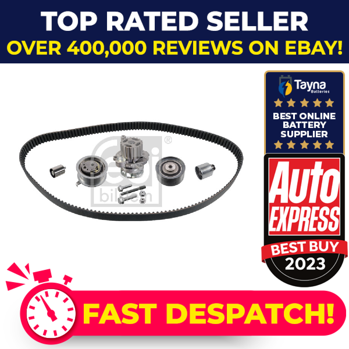 Timing Belt & Water Pump Kit fits VW GOLF Mk6, PLUS 2.0D 05 to 13 Set ...
